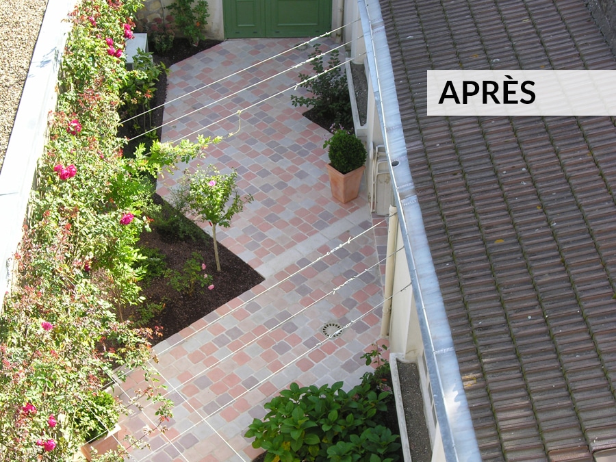 Aménagement cour AVANT / APRÈS - Lantana Paysage
